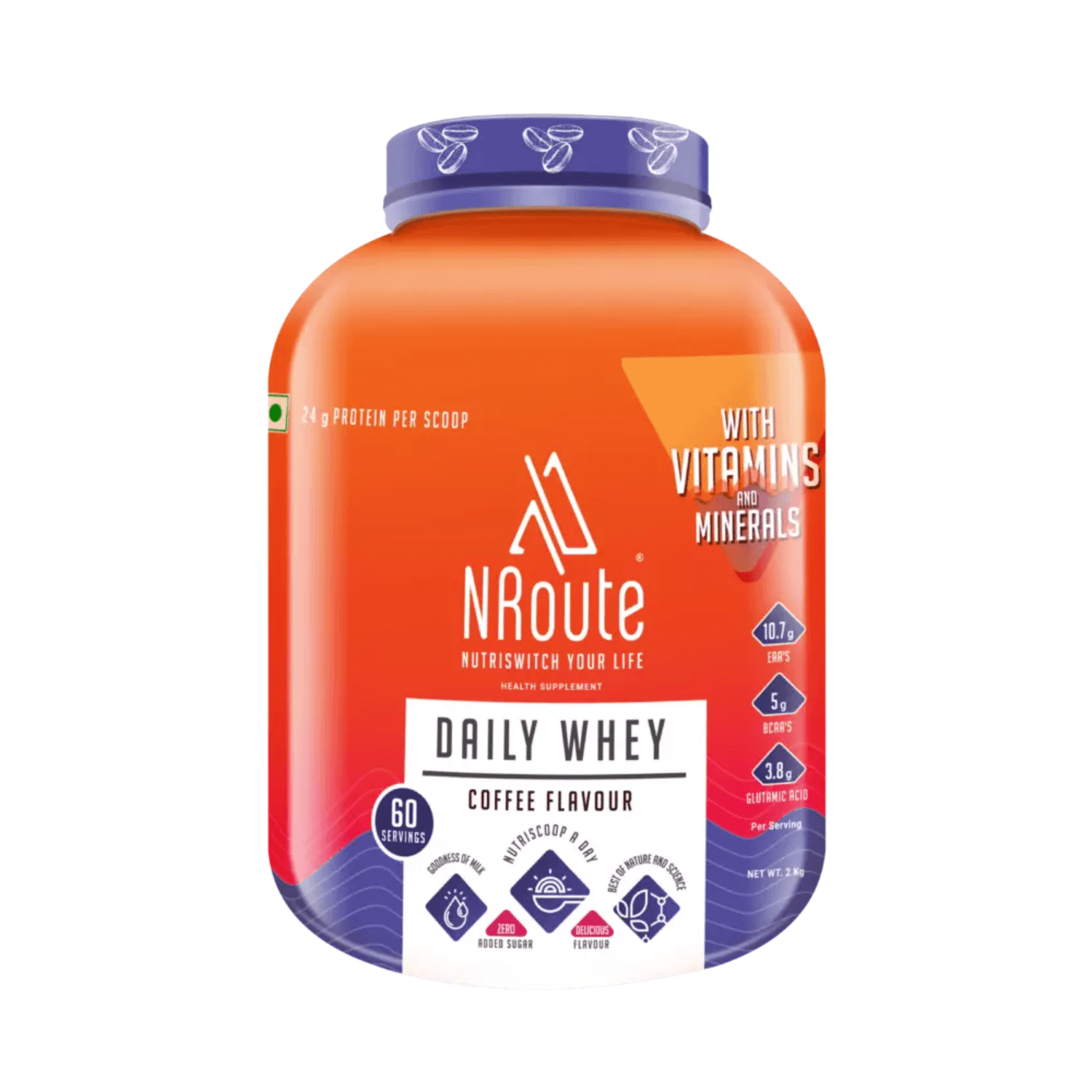 NRoute Daily Whey (Coffee) Protein Powder, 2 KG. – Project Nutrition